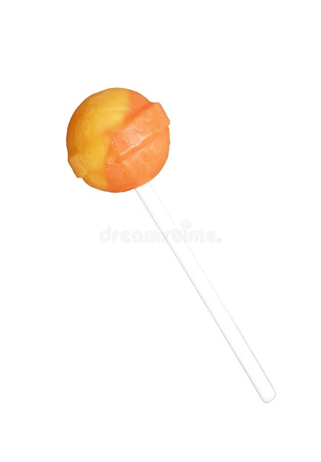 Orange and Lemon Lollipop Candy Isolated on Transparent Backdrop Stock ...