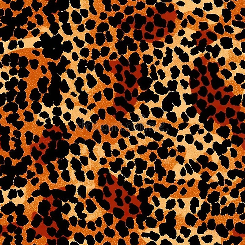 Orange Leopard Jaguar Fur Texture Repeating Seamless Pattern. AI ... Orange Leopard Jaguar Fur Texture Repeating Seamless Pattern. AI ...