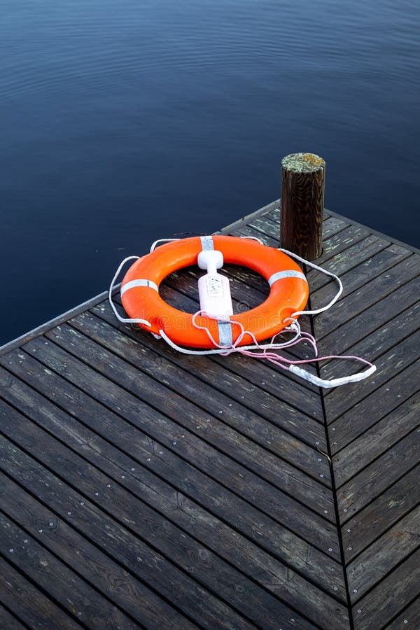 Life-belt by the Sea in Nallikari, Oulu Finland Stock Photo - Image of ...