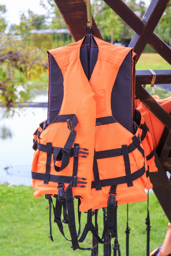Diving Jackets at the Beach Stock Image - Image of swimming, rack: 18567803