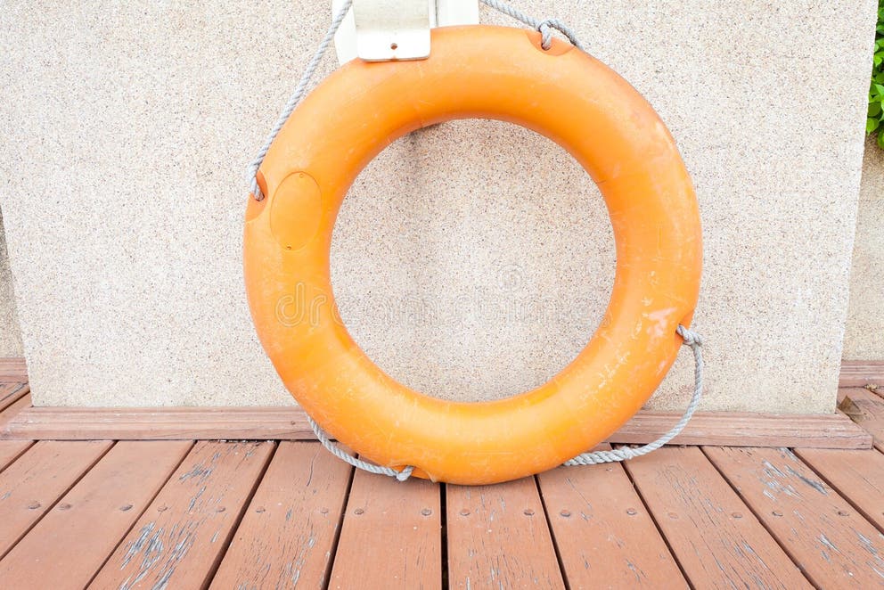 Orange life preserver stock photo. Image of rescuer, circle - 26217972