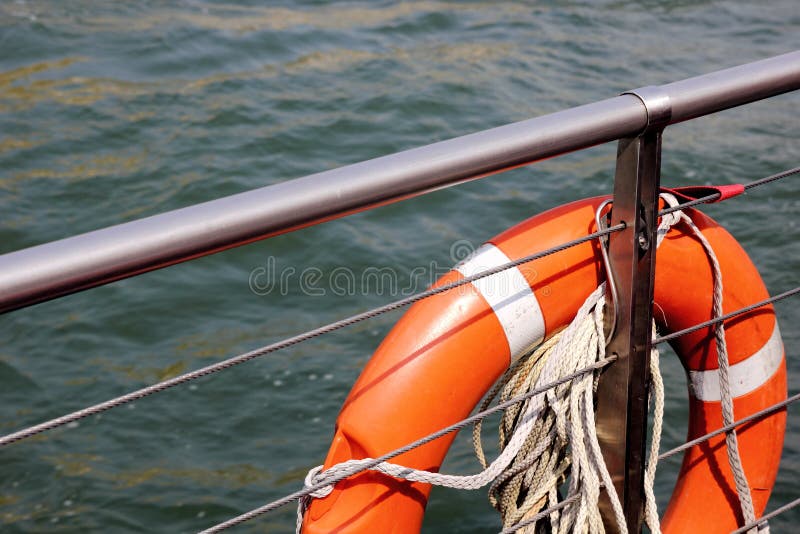 Orange Lifebuoy stock photo. Image of lifeguard, vessel - 24330430