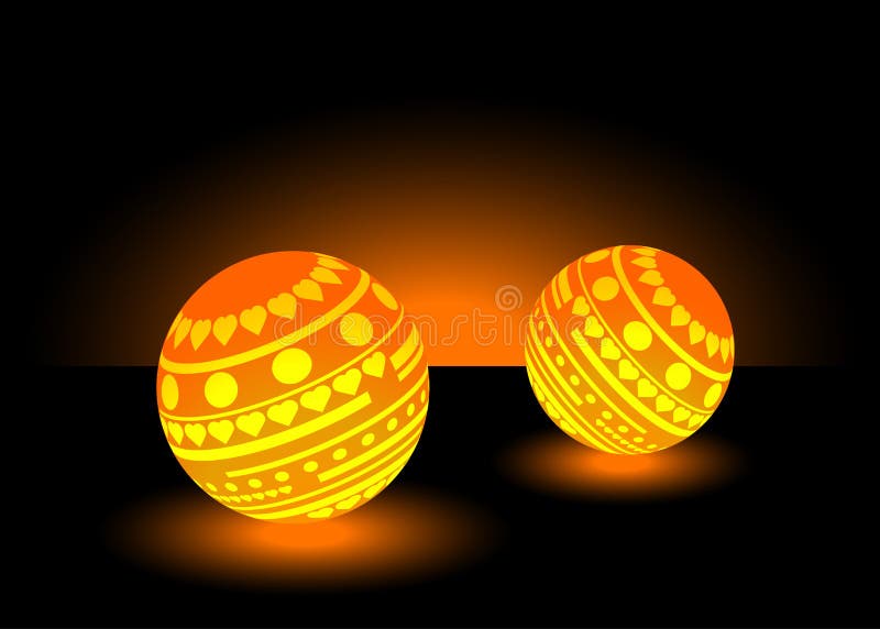 Orange light balls stock vector. Illustration of celebration - 66886439