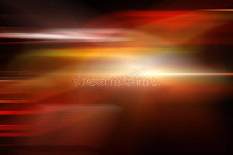 Orange Light Beams Over Skyscrapers Stock Illustration - Illustration ...
