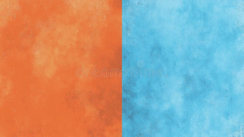 Orange and Light Blue Backgrounds are Divided Vertically, Creating a ...