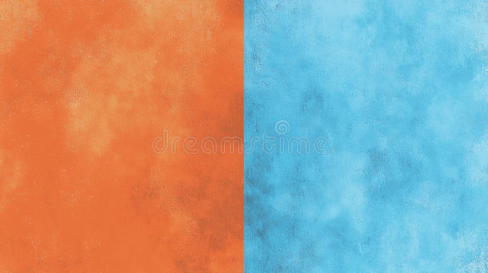Orange and Light Blue Backgrounds are Divided Vertically, Creating a ...