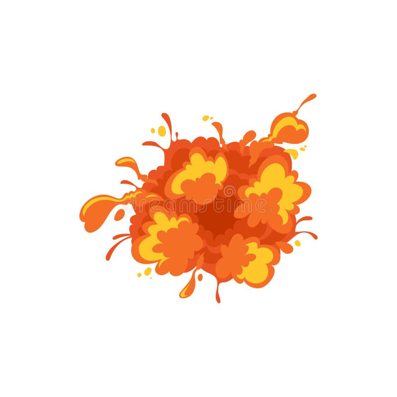 Orange Light Bomb Fire Burst, Explosion Effect Stock Vector ...