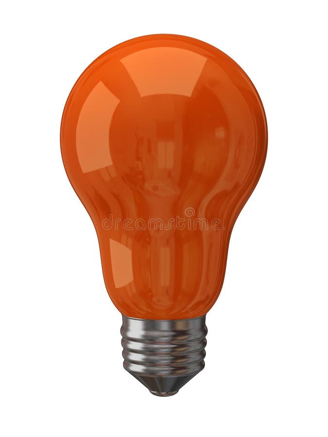 Orange Light bulb stock illustration. Illustration of light - 23388171