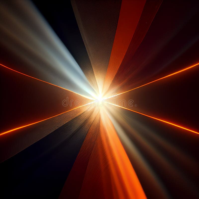Orange Light Lens Flare on Black Background. Stock Illustration ...
