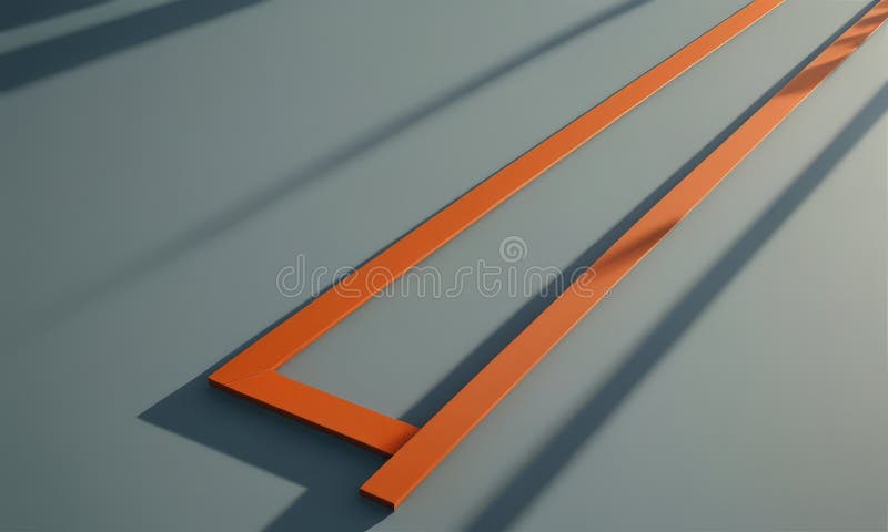 Orange Line Intersects Gray Background, Creating Geometric Pattern with ...