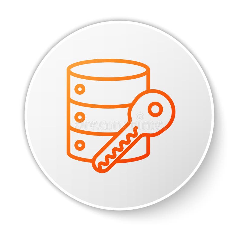 Orange Server, Data, Web Hosting Icon Isolated on White Background ...