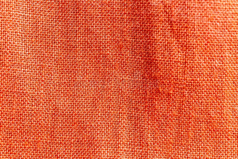 Orange Linen Fabric Texture Background Stock Image - Image of ...