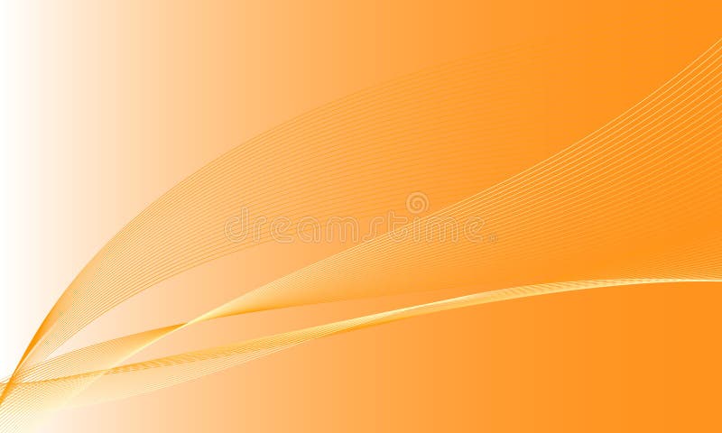 Orange Lines Curve Wave on Soft Gradient Abstract Background Stock ...