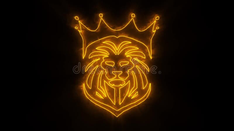 Orange Lion King Animated Logo with Reveal Effect Stock Video - Video ...