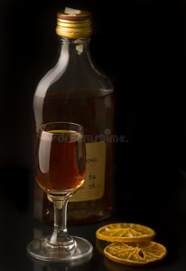 Orange liqueur stock photo. Image of bottle, sweet, drink - 25568116
