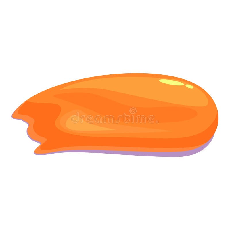 Orange Liquid Blob Splashing Spreading Cartoon Style Stock Illustration ...