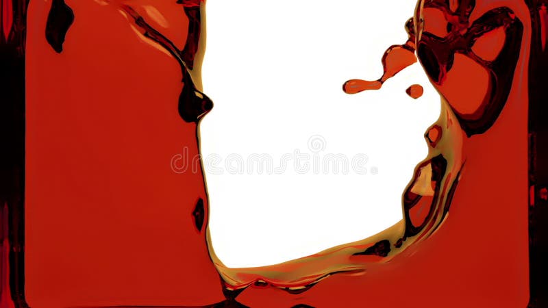 Orange Liquid Fills Up Screen, with Alpha Channel FULL HD Stock Video ...