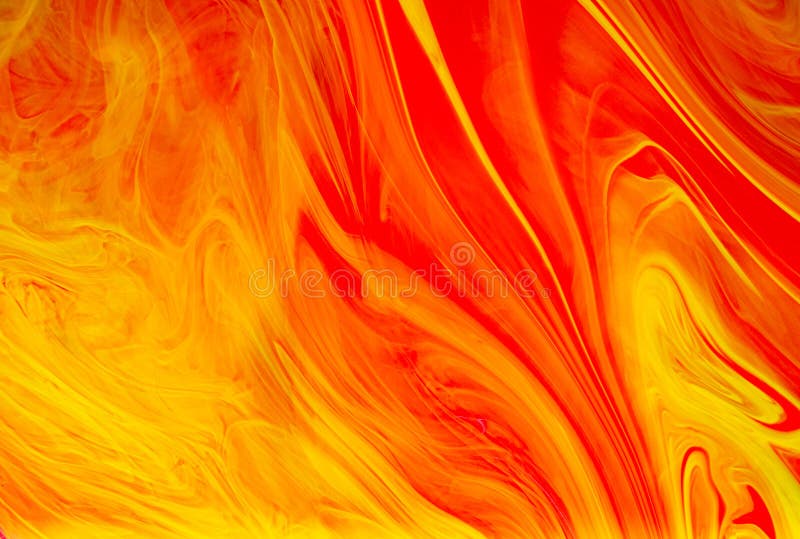 Orange Liquid Paint Gradient with Yellow Acrylic Lines Stock Photo ...