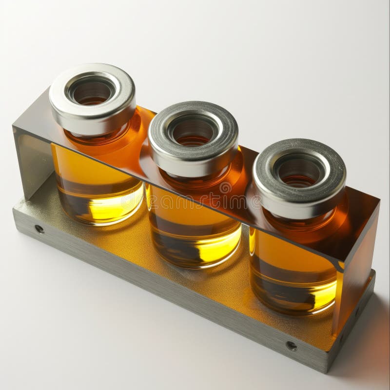 Orange Liquid Samples in Laboratory Setting Stock Photo - Image of ...