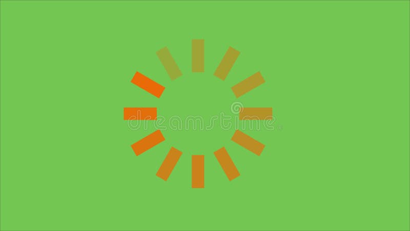 Orange Loading Pattern Circle Waiting Animation on Green Screen 4 Stock ...