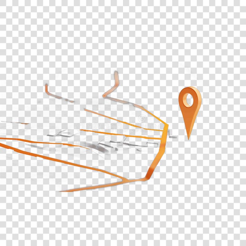 Orange Location Map 3D stock illustration. Illustration of leisure ...