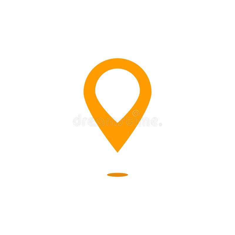 Orange Location Map Travelling Icon Set - Vector for Web, Bussiness ...