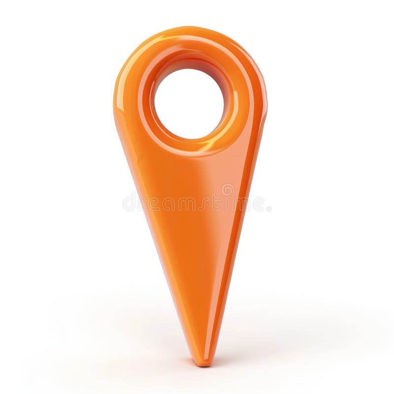 Orange Location icon stock vector. Illustration of location - 118971121