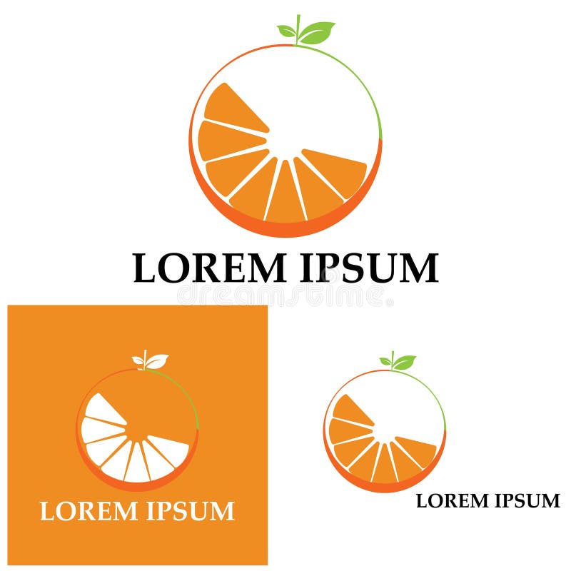 Orange logo design stock vector. Illustration of vector - 249416797