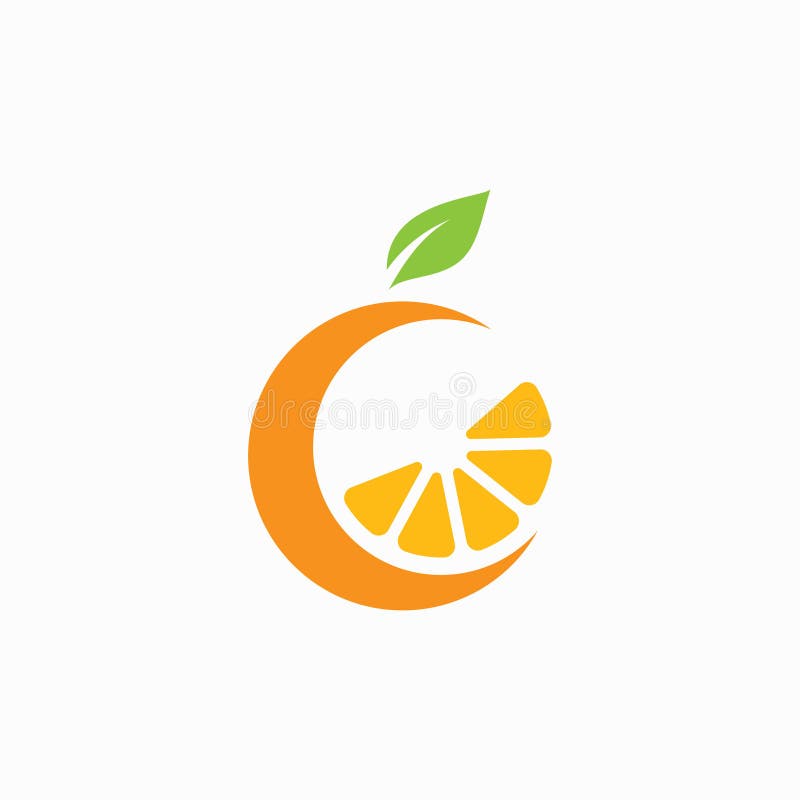 Orange Logo Design Symbol. Vector Illustration Stock Vector ...