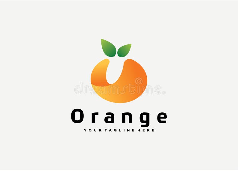 Orange Logo Design Template Stock Vector - Illustration of design ...