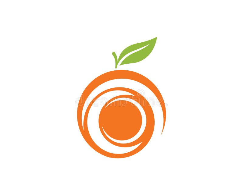 Orange Logo Design Vector Icon Stock Vector - Illustration of ...