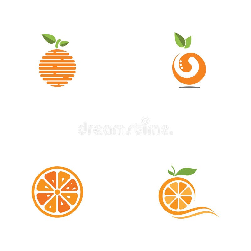 Orange Logo Design Vector Icon Stock Vector - Illustration of grass ...