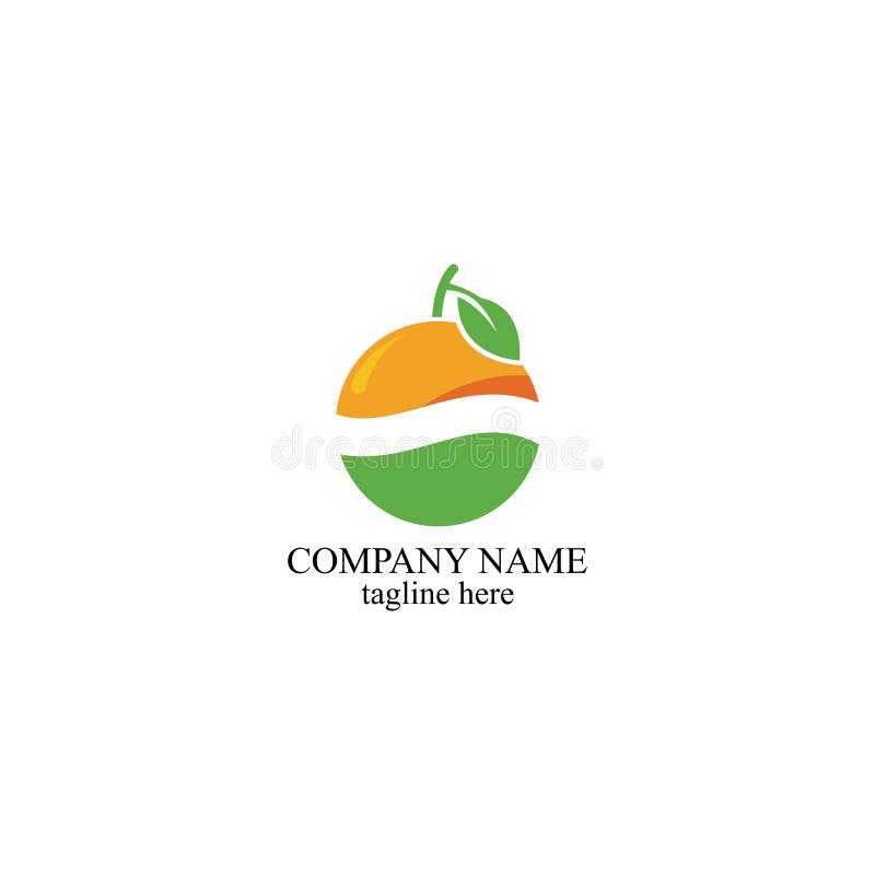 Orange Logo Design Vector Icon Illustration Design. Stock Vector ...