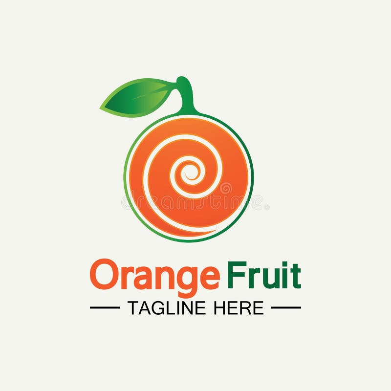 Orange logo design stock vector. Illustration of vector - 207545424