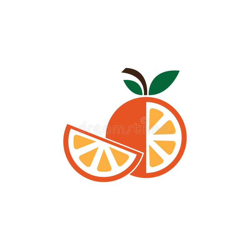Orange Logo Design Vector Icon Illustration Design Stock Vector ...