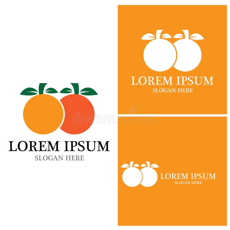 Orange Logo Design. Vector Illustration Stock Illustration ...