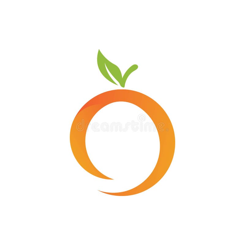 Orange Logo Design Vector Icon Stock Vector - Illustration of ...