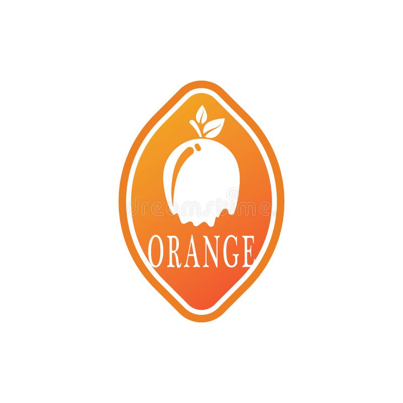 Orange logo design stock vector. Illustration of grass - 250486752