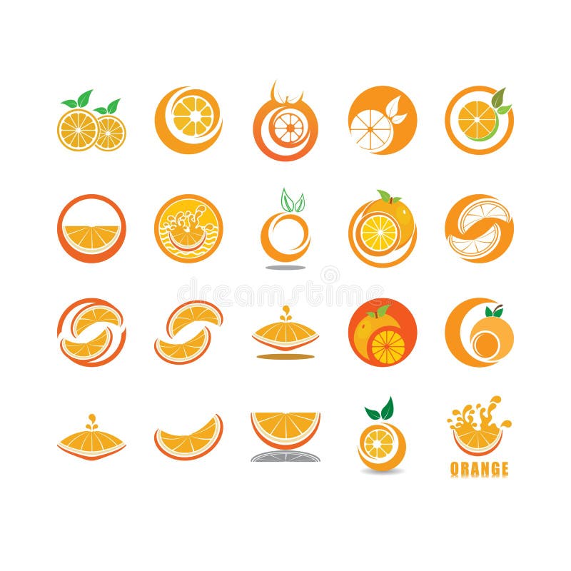 Orange logo design stock vector. Illustration of logotype - 250487824