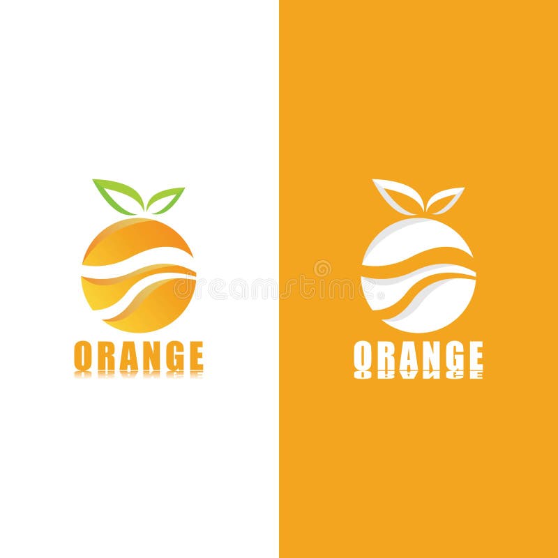 Orange logo design stock vector. Illustration of leaves - 250487941