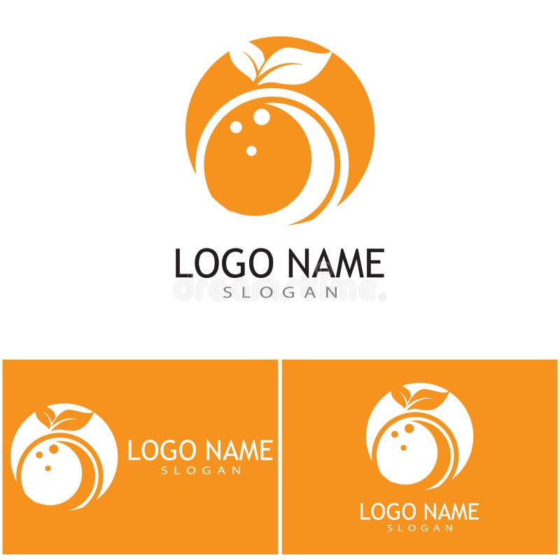 Orange Logo Design Vector Icon Illustration Design Stock Vector ...