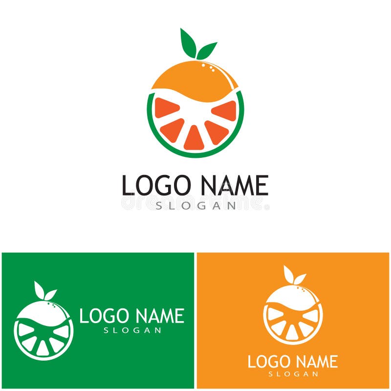 Orange Logo Design Vector Icon Illustration Design Stock Vector ...