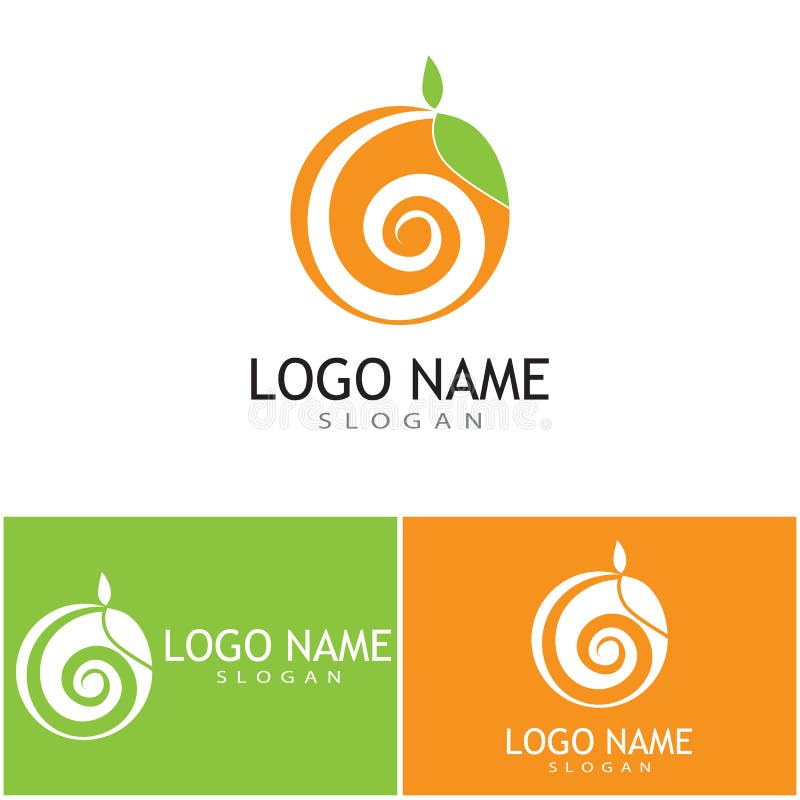 Orange Logo Design Vector Icon Illustration Design Stock Vector ...