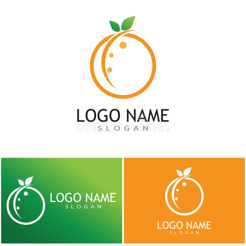 Orange Logo Design Vector Icon Illustration Design Stock Vector ...
