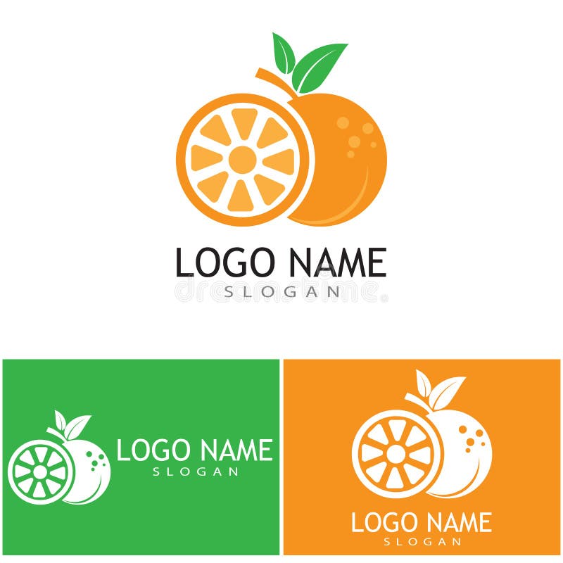 Orange Logo Design Vector Icon Illustration Design Stock Vector ...