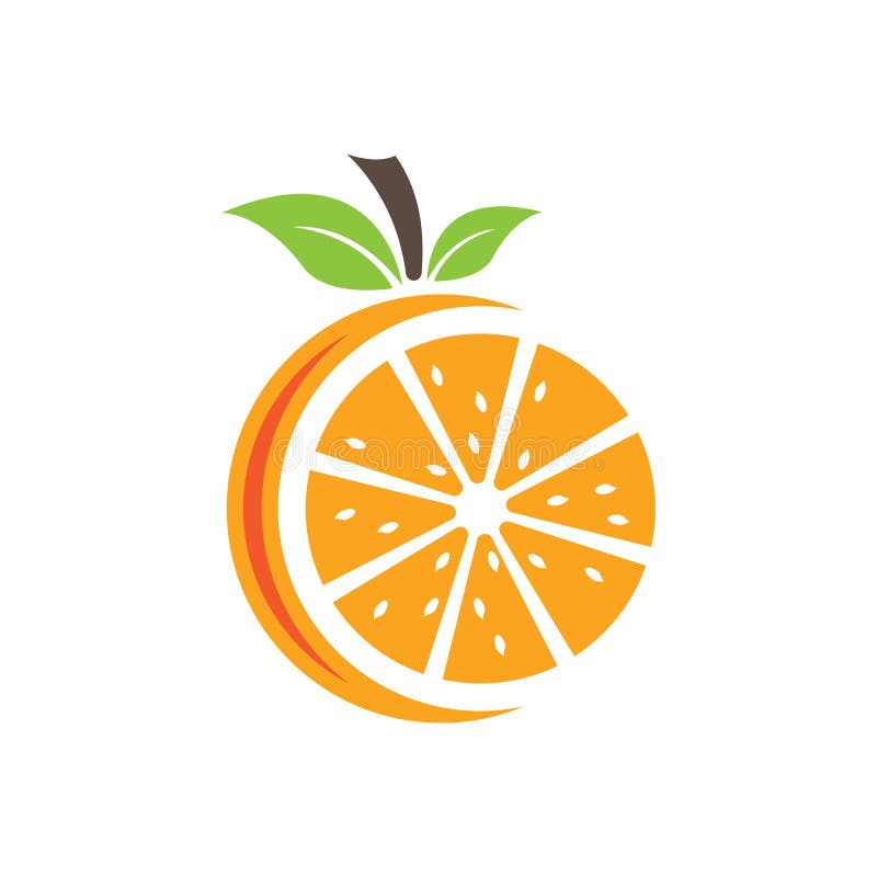 Orange Logo Design Vector Icon Stock Vector - Illustration of circle ...