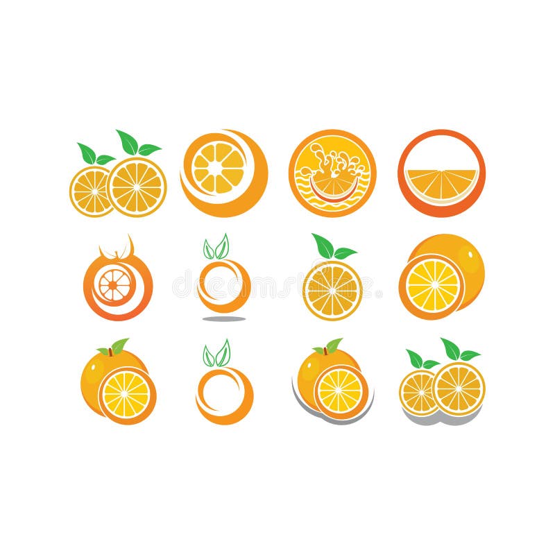Orange Logo Icon Design Illustration Stock Vector - Illustration of ...