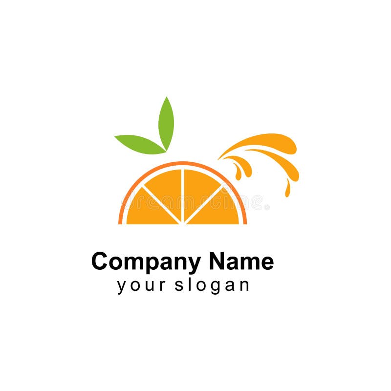 Orange logo template stock photo. Image of label, sign - 166726228