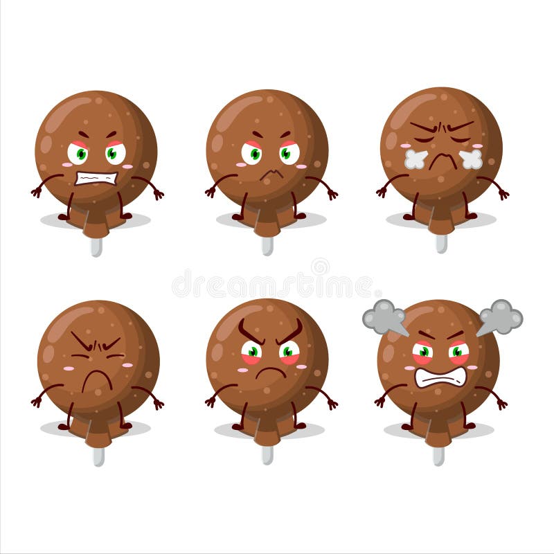 Orange Lolipop Wrapped Cartoon Character with Various Angry Expressions ... Orange Lolipop Wrapped Cartoon Character with Various Angry Expressions ...