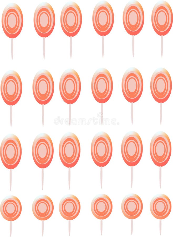 A orange lollipop pattern. stock illustration. Illustration of sweets ...